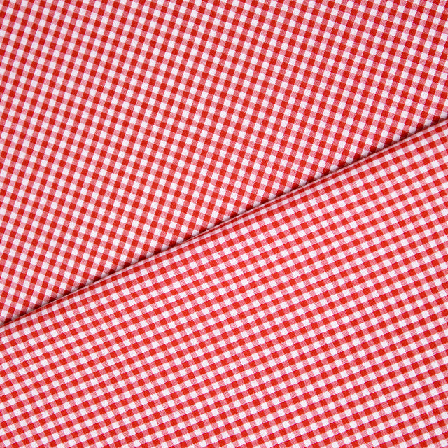 Popelina drobna kratka czerwona – ultramaszyna